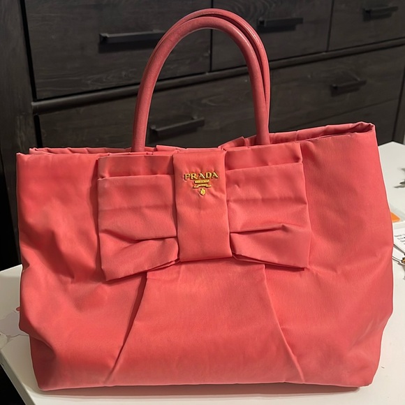 Prada | Bags | Prada Tessuto Bow Tote Bag | Poshmark